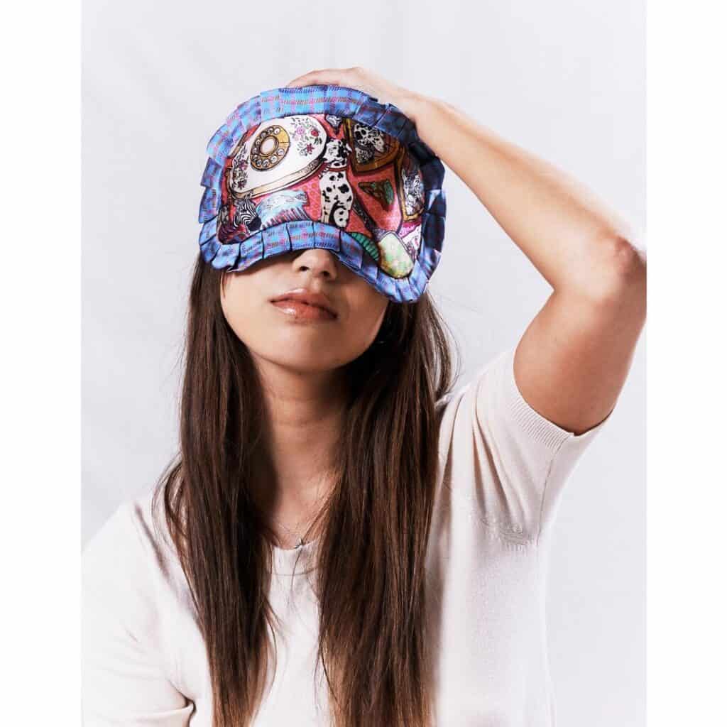 Jessica Russell Flint Frill Silk Eye Mask Bouji - Cocaranti