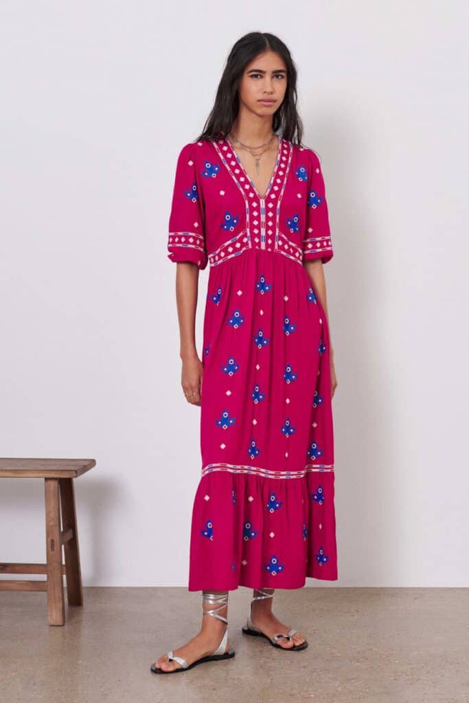BA&SH Java Dress Fuchsia - Cocaranti