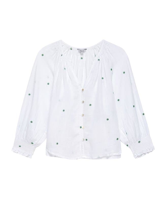 Rails Mariah Top Green Daisy Embroidery - Cocaranti