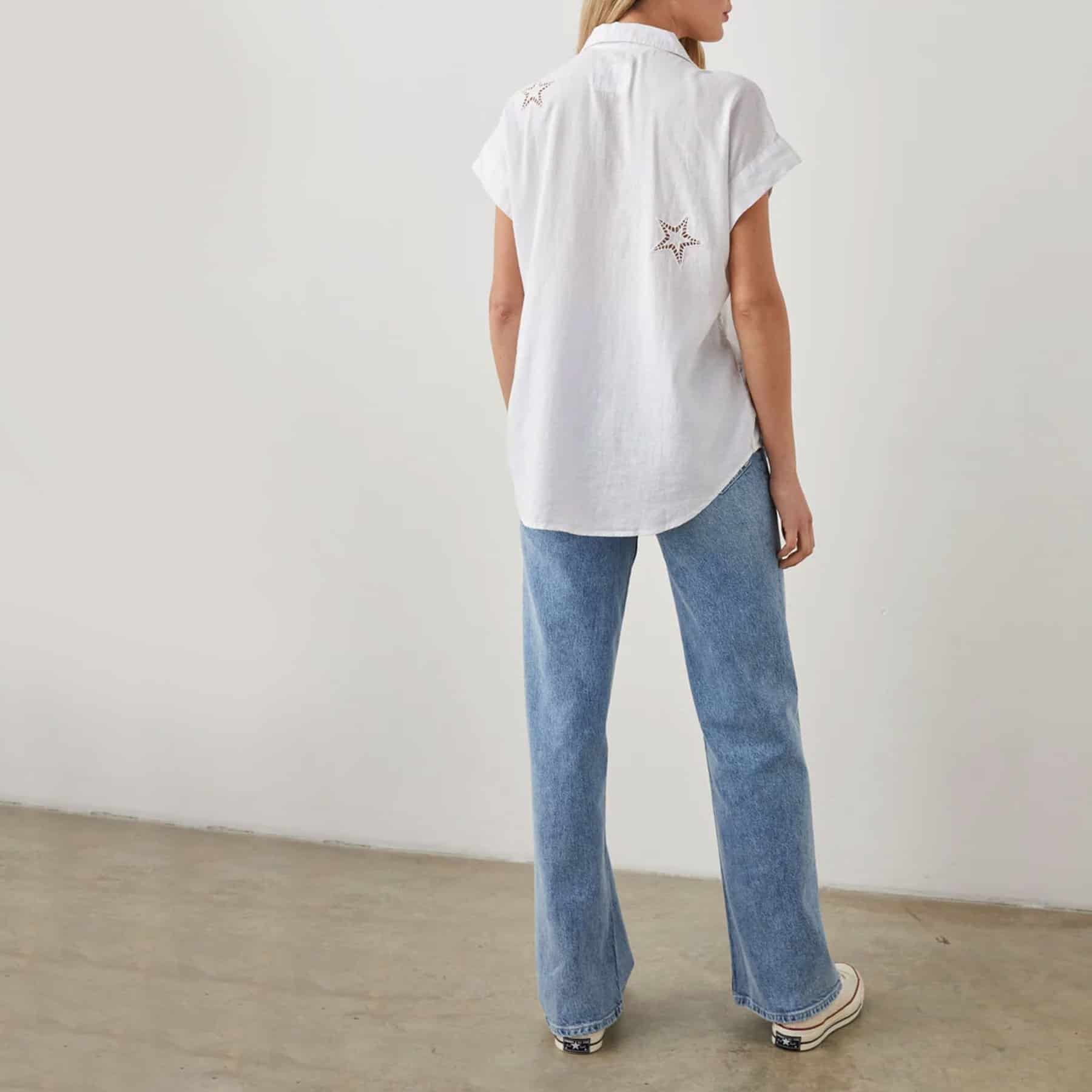 Rails Jamie Shirt White Eyelet Stars - Cocaranti