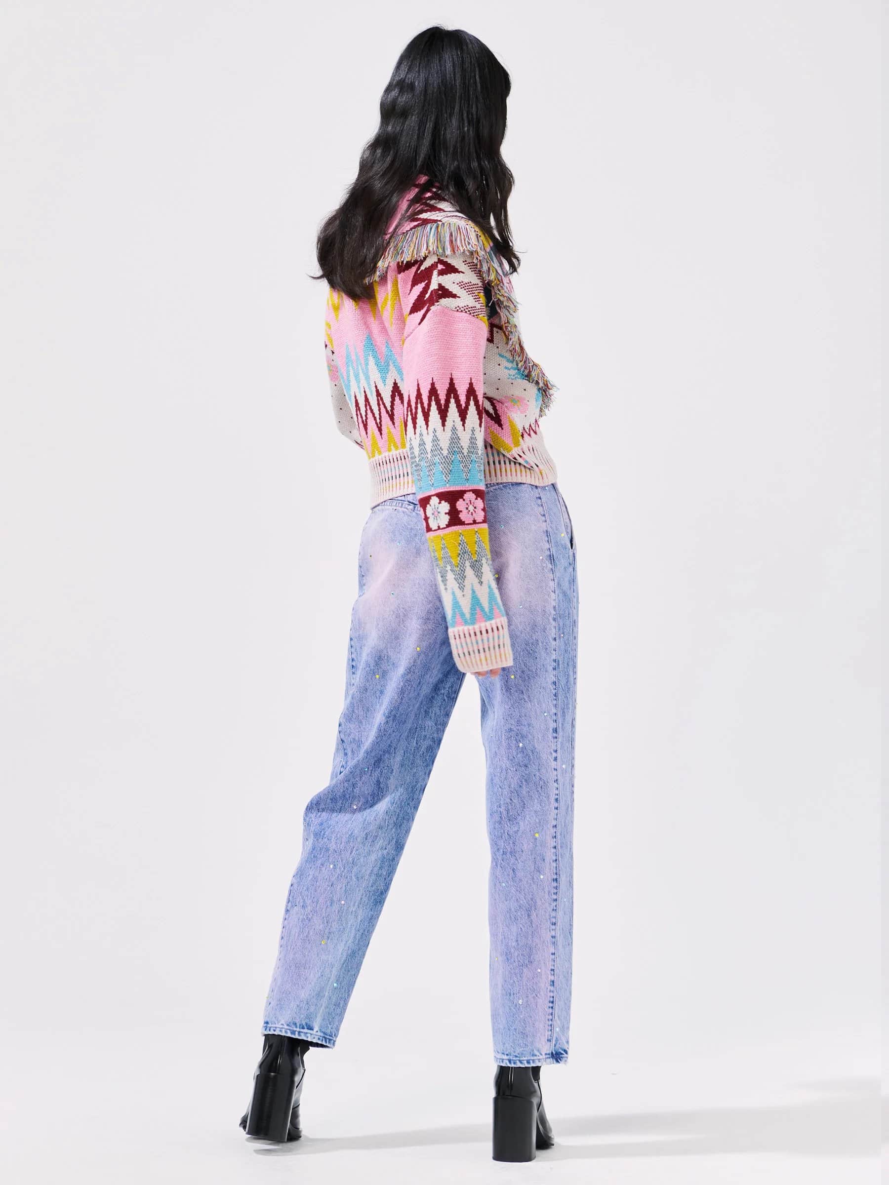 Hayley Menzies Acid Wash Crystal Vintage Tapered Jeans Twilight Purple ...