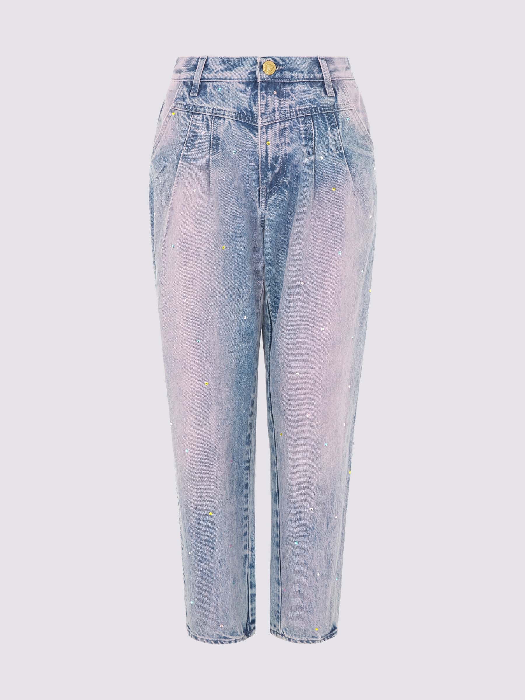 Hayley Menzies Acid Wash Crystal Vintage Tapered Jeans Twilight Purple ...